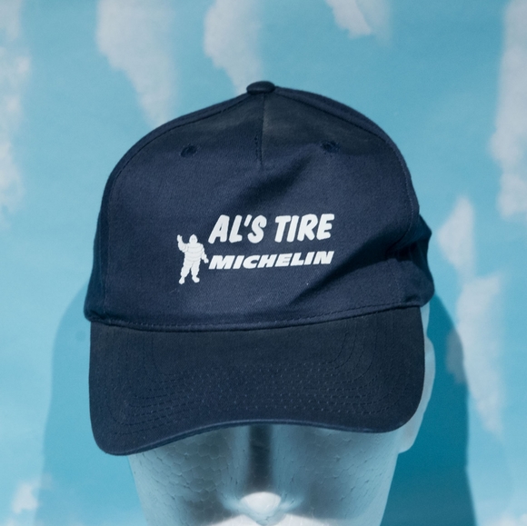 Michelin | Accessories | 2 Vintage Michelin Man Als Tires Navy Blue Hat ...